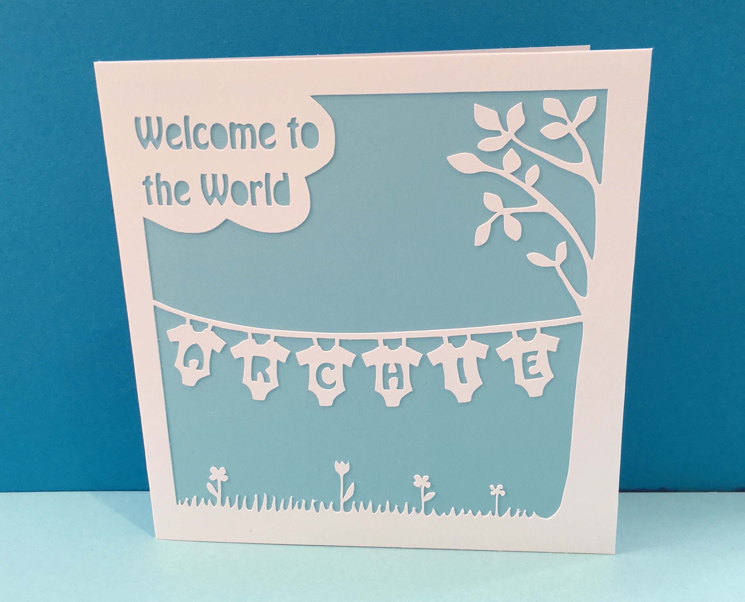 Personalised New Baby Card - Baby Girl - Baby Boy - Paper Cut - Baby's ...