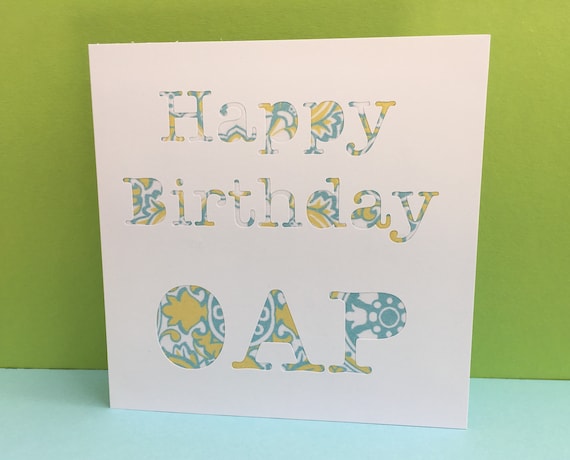 65th Birthday Card Happy Birthday OAP Funny Card for a | Etsy Canada