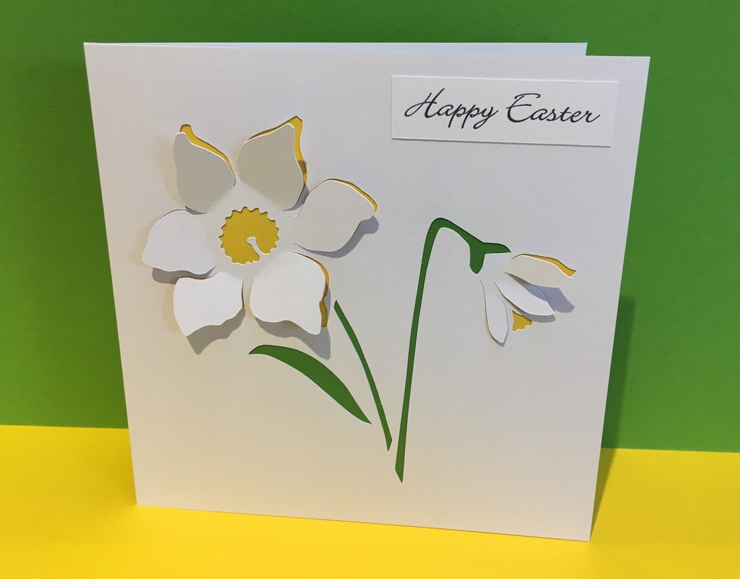 Daffodil Card - Easter Card - Mother's Day Card - Birthday Card - Paper ...