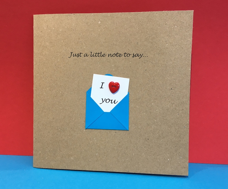 Valentine's Day Card Cute Button Valentine Cards - Etsy UK