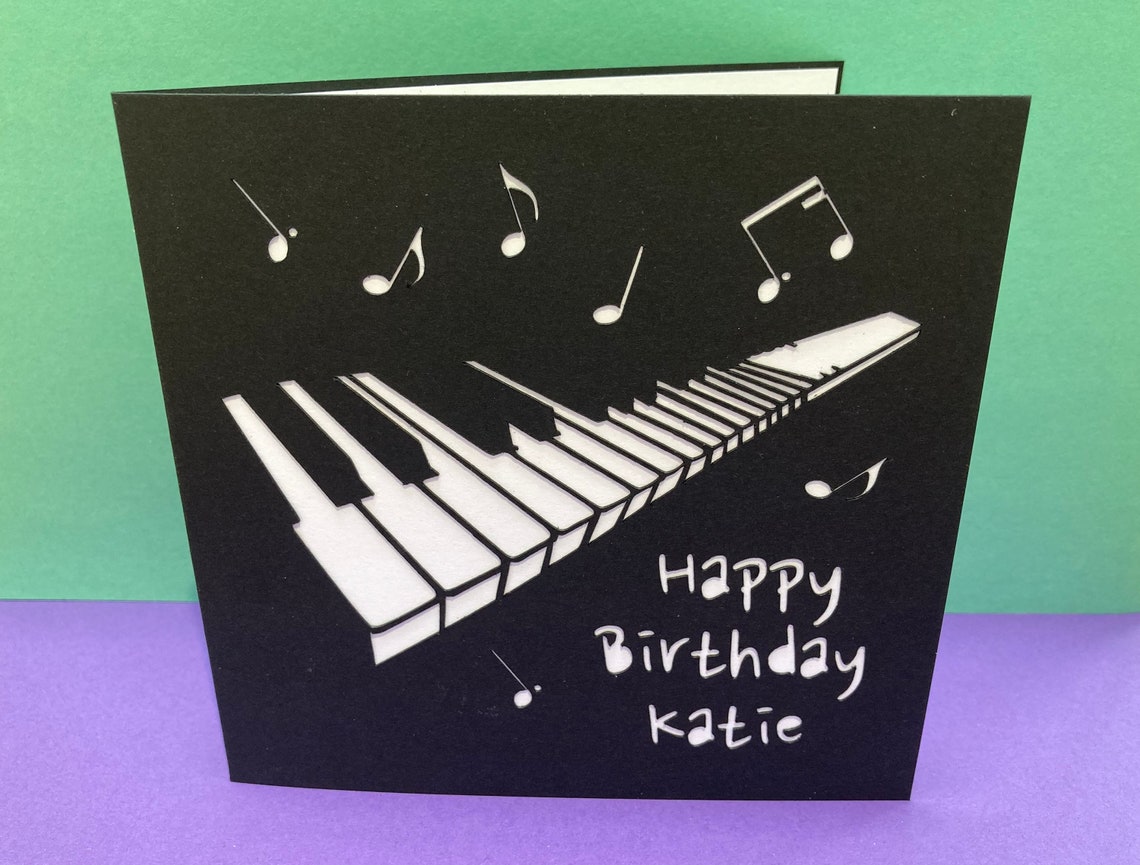 Personalised Piano Birthday Card Pianist Classical | Etsy