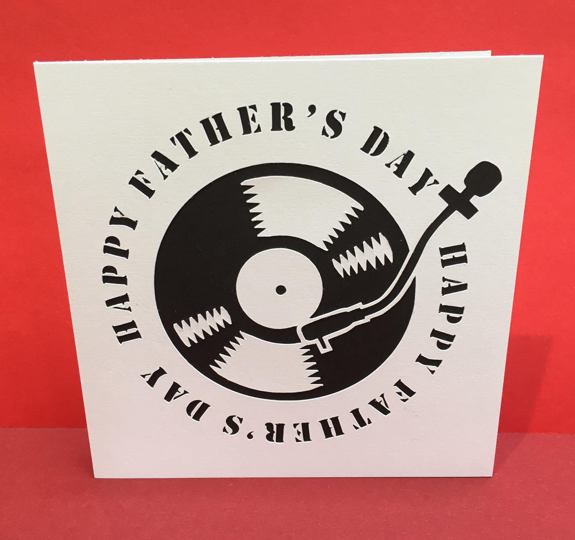 Vinyl Record Father's Day Card, Vintage, Retro, Card for Dad, Grandad ...