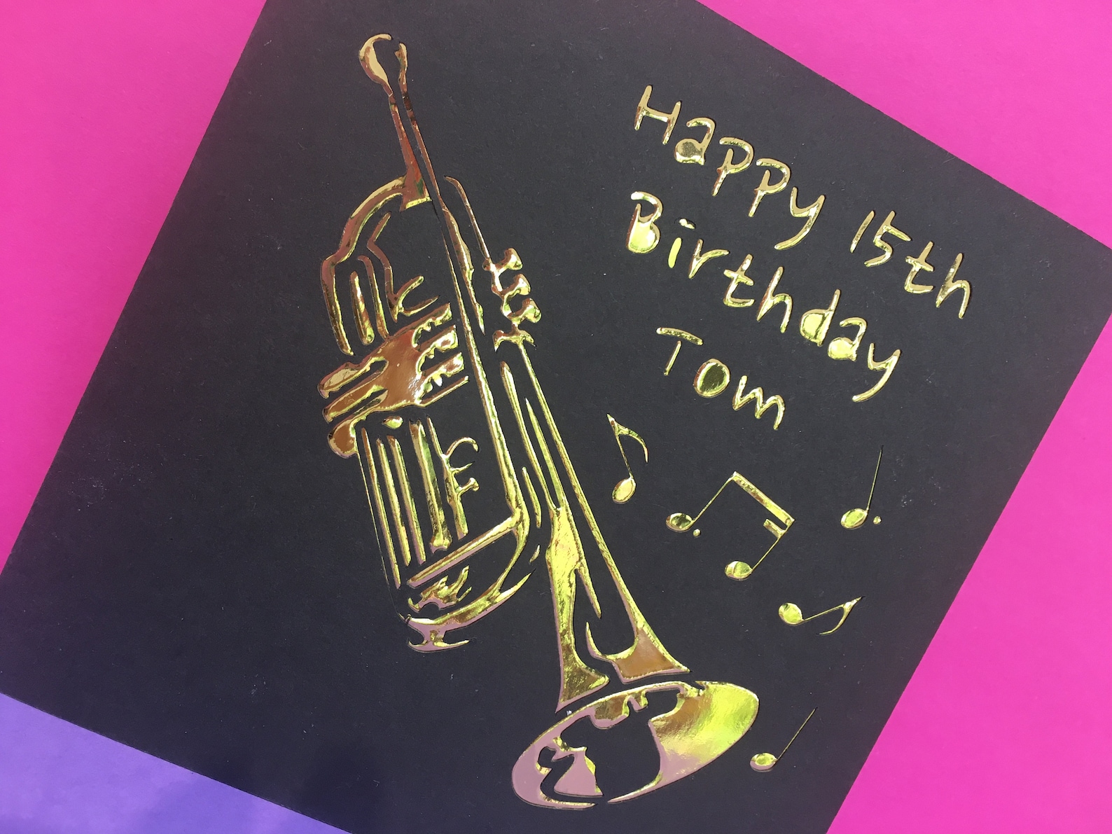 Personalised Trumpet Birthday Card - Jazz Band, Trumpeter, Orchestra ...