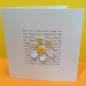 Easter Card - Button Flower - Paper Cut Flower - Handmade Greeting Card ...