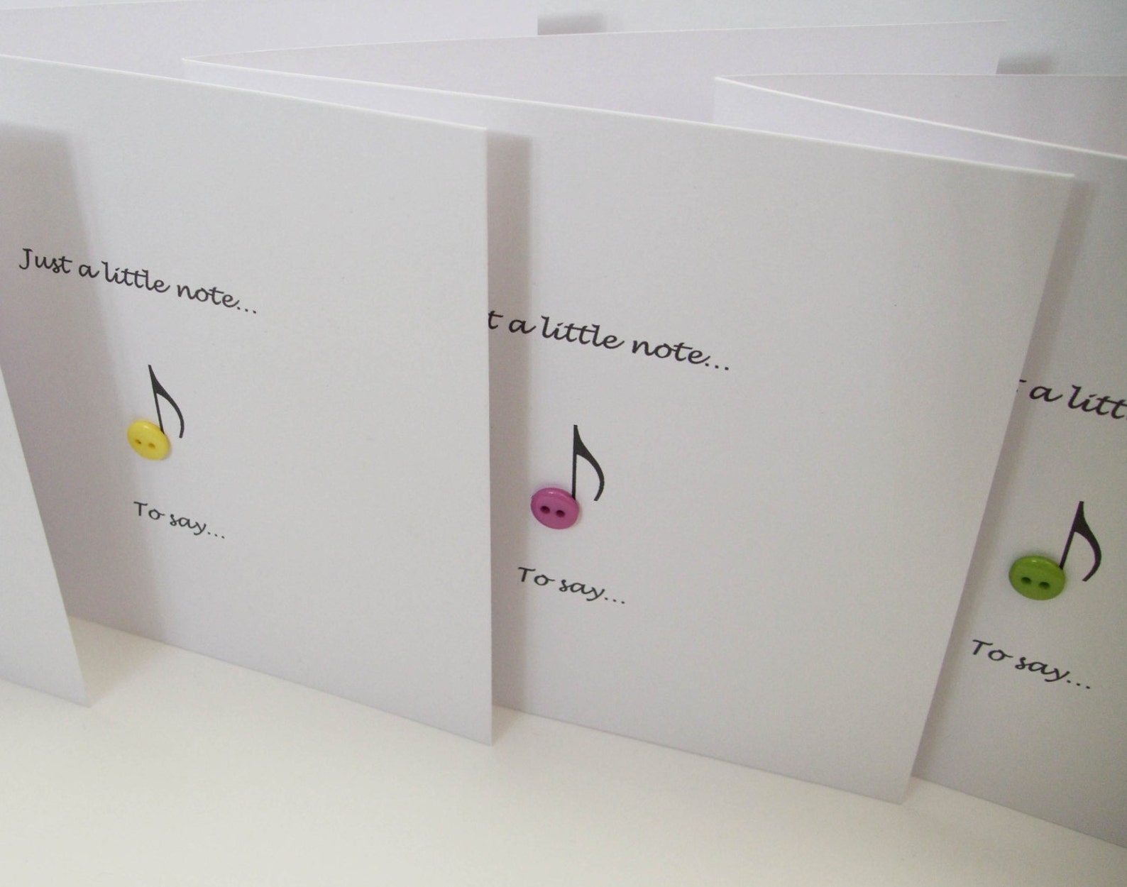 Just a Little Note - Blank Note Card - Paper Handmade Greeting Card ...