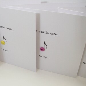 Just a Little Note - Blank Note Card - Paper Handmade Greeting Card ...