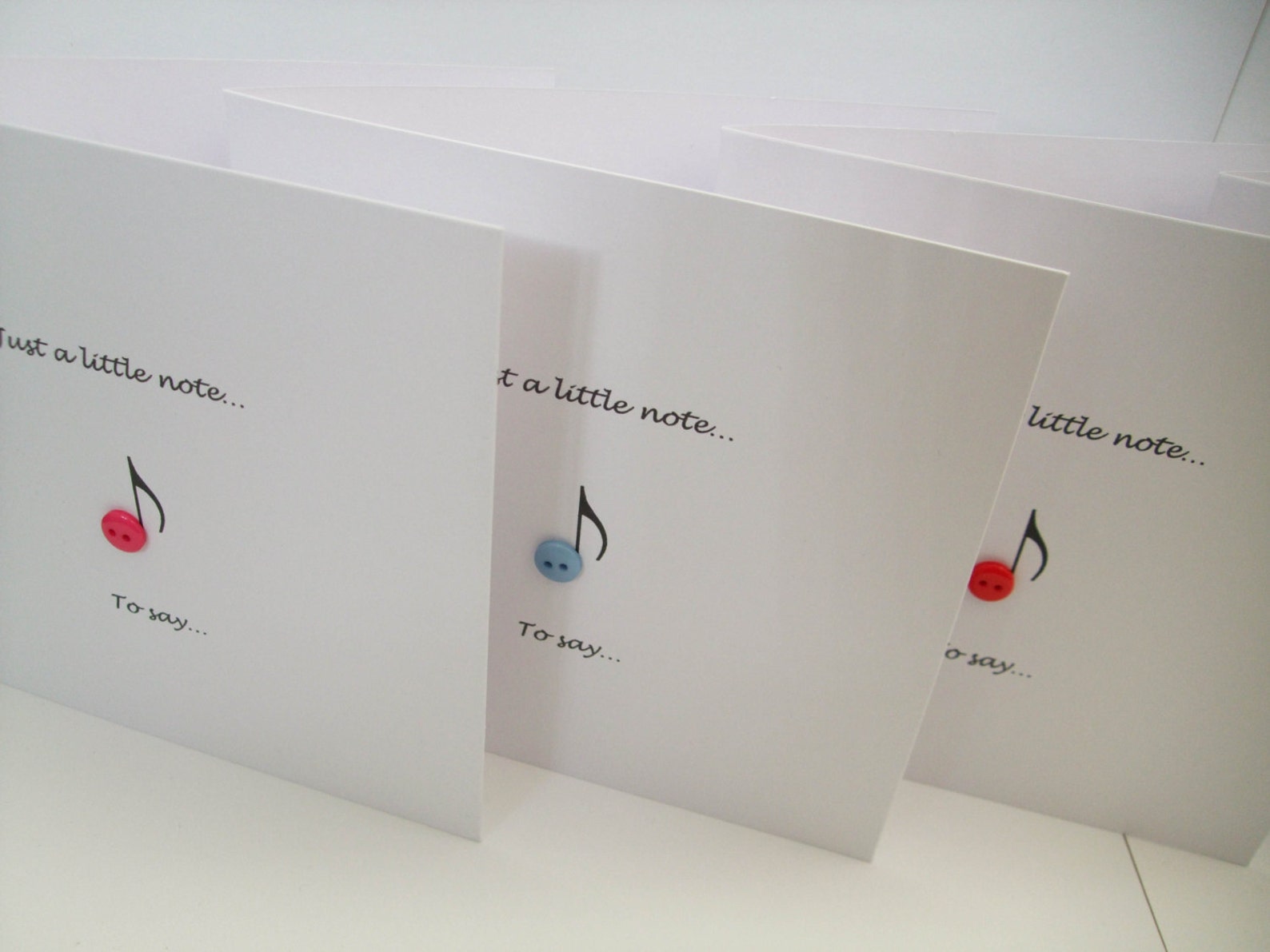 Just a Little Note Blank Note Card Paper Handmade Greeting - Etsy UK