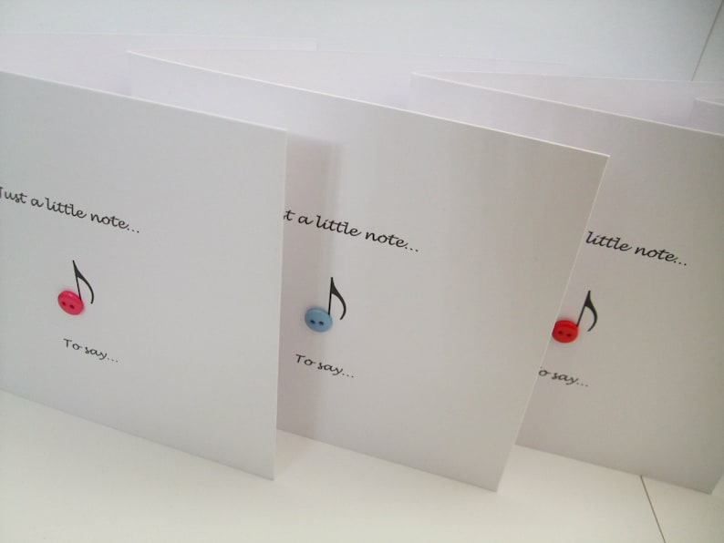 Just a Little Note Blank Note Card Paper Handmade Greeting - Etsy