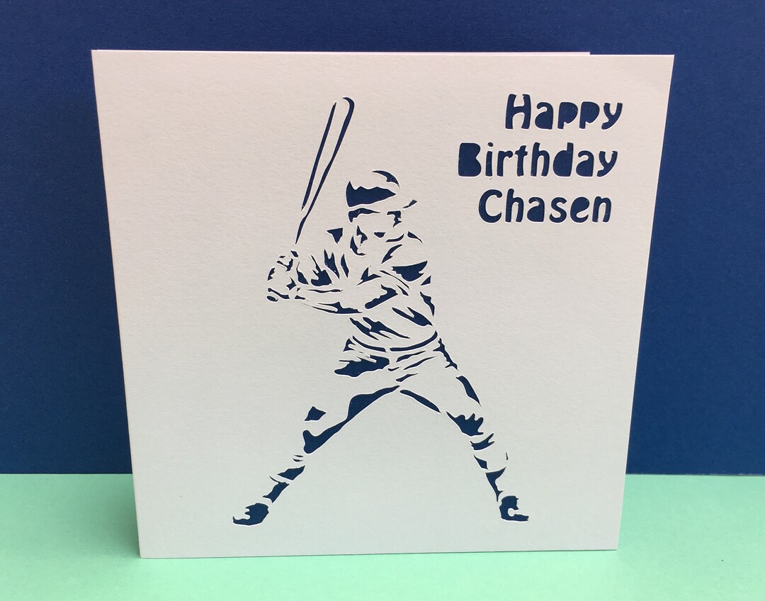 Baseball Birthday Card - Baseball Player - Sport - Handmade Greeting ...