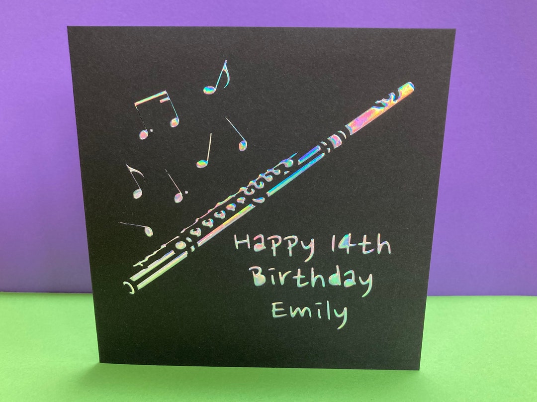 Personalised Flute Birthday Card - Flautist - Flutist - Wind Band ...