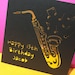 Personalised Saxophone Birthday Card Sax Jazz Band - Etsy UK