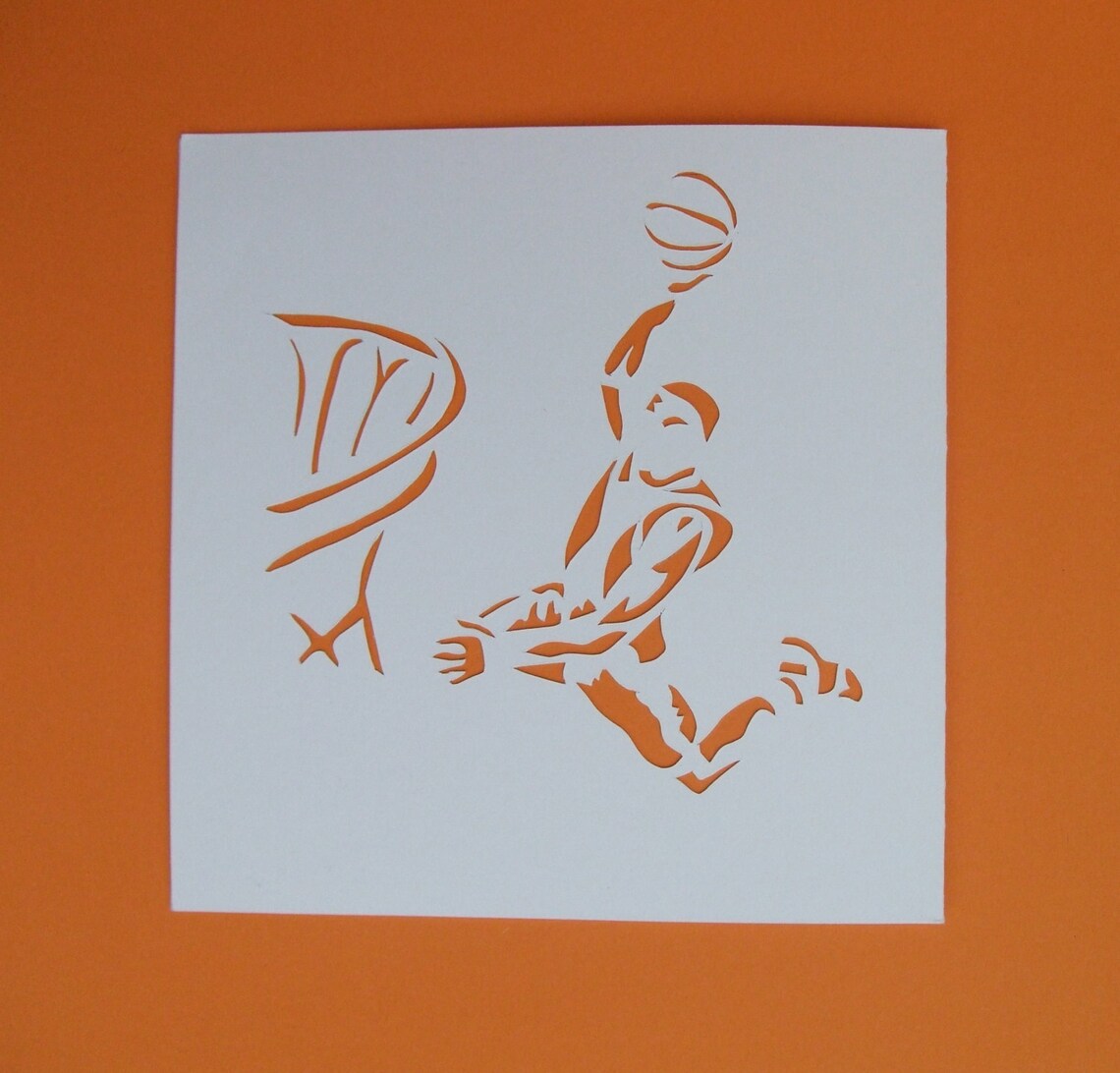 Basketball Card - Paper Cut Card - Handmade Greeting Card - Sport Card ...