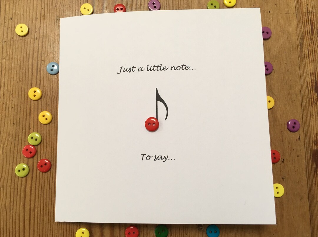 Just a Little Note - Blank Note Card - Paper Handmade Greeting Card ...