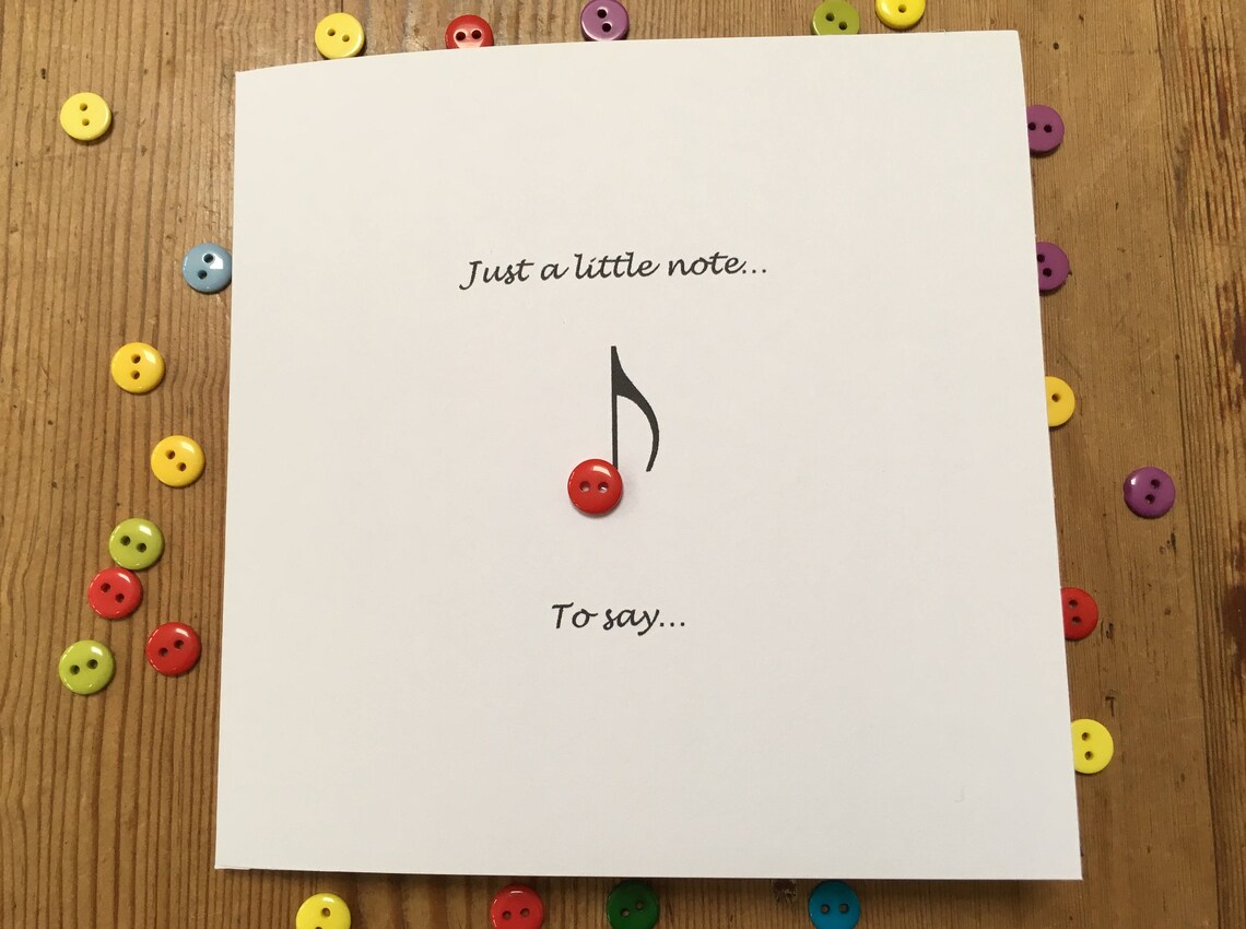 Just a Little Note - Blank Note Card - Paper Handmade Greeting Card ...