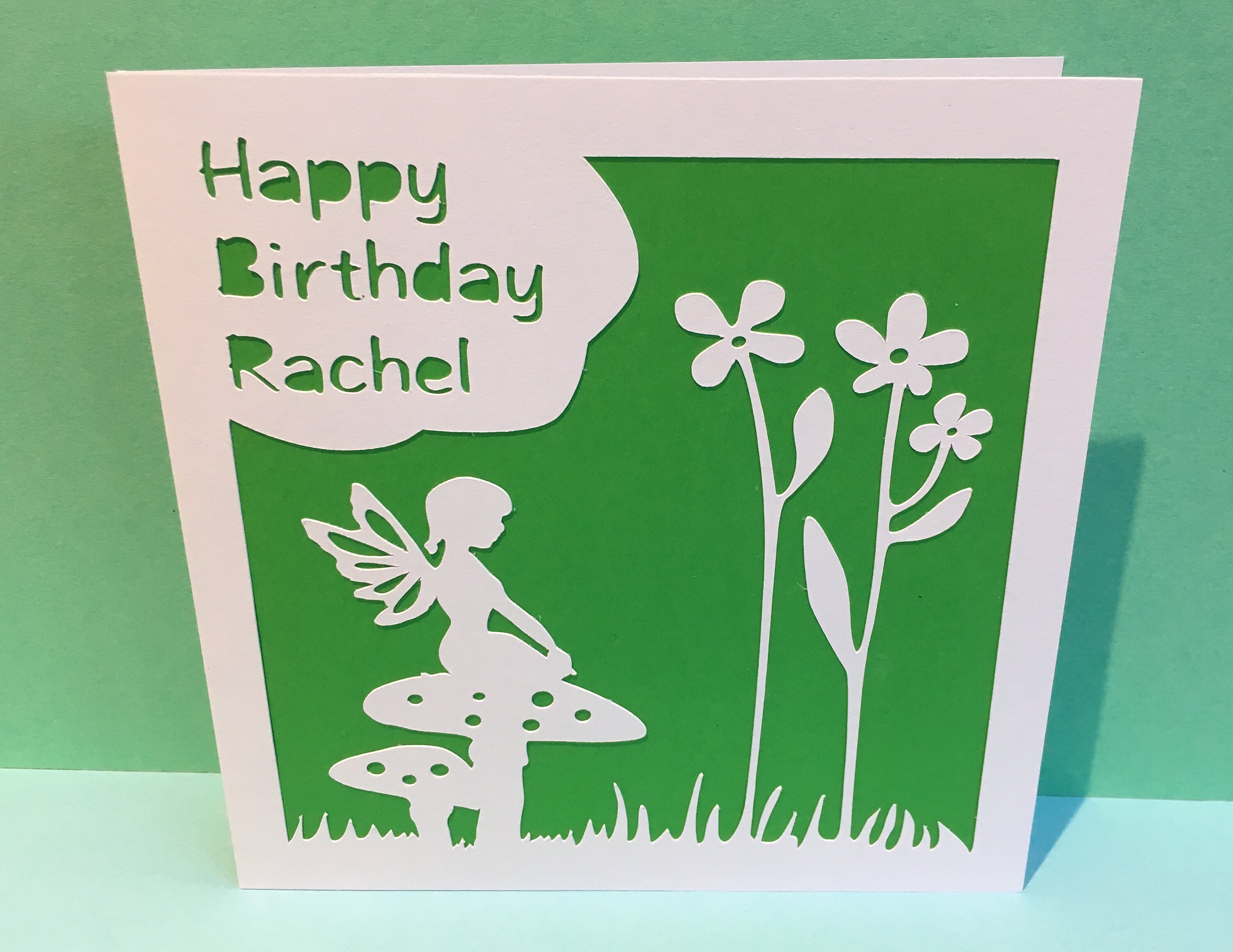 Personalised Fairy Birthday Card for a Child - Fairies, Paper Cut, for ...