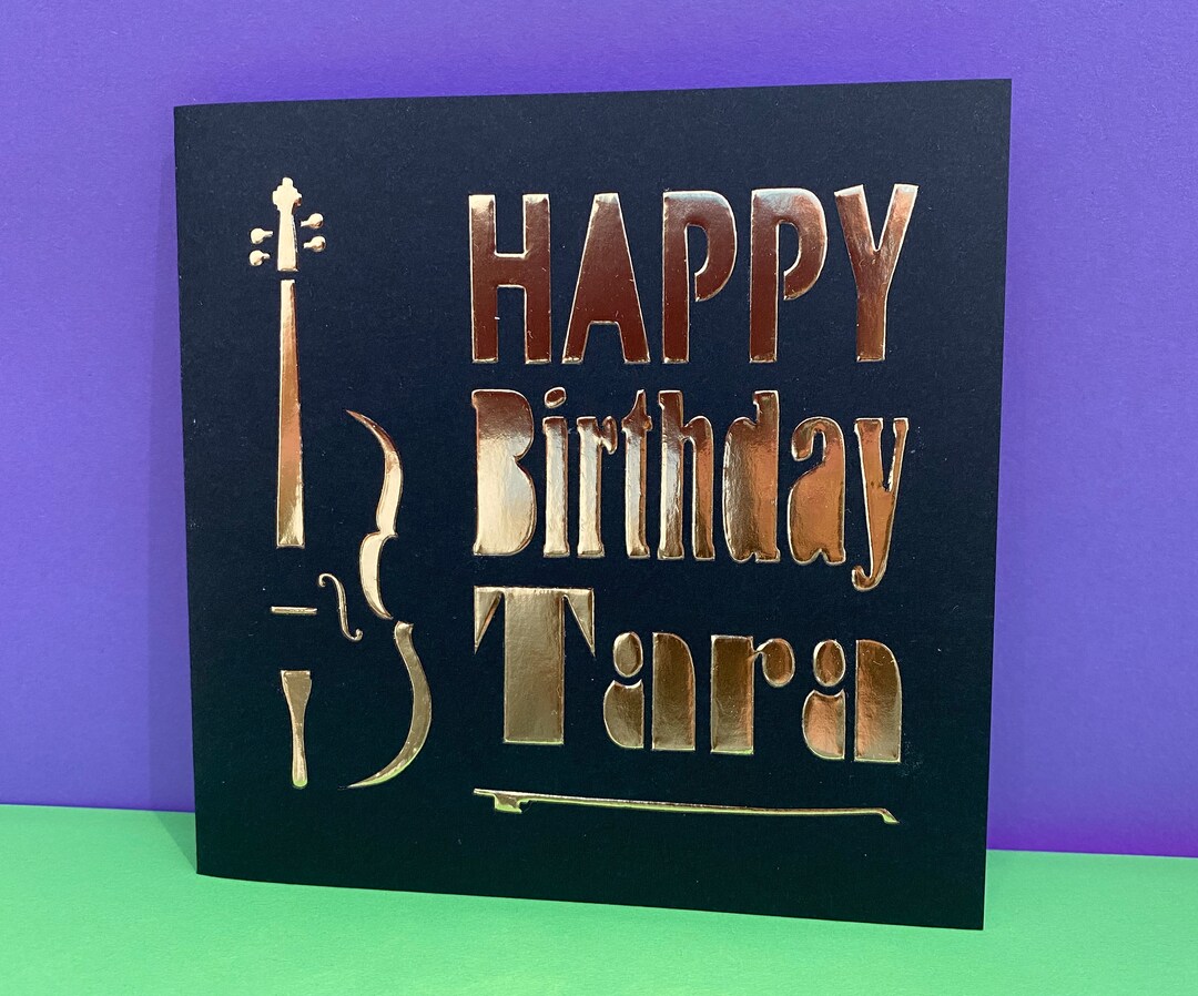 Personalised Cello/violin Birthday Card - Cellist, Violinist, Viola ...