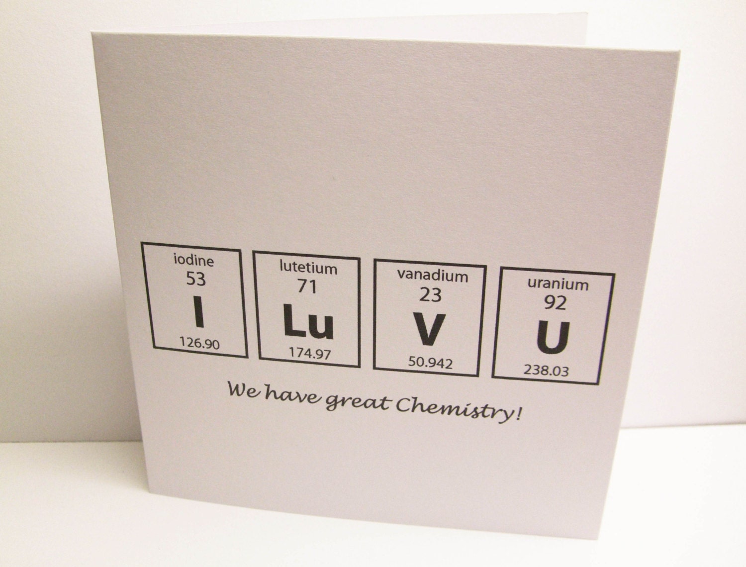 Valentine's Day Card - We Have Great Chemistry - Card for a Chemist ...