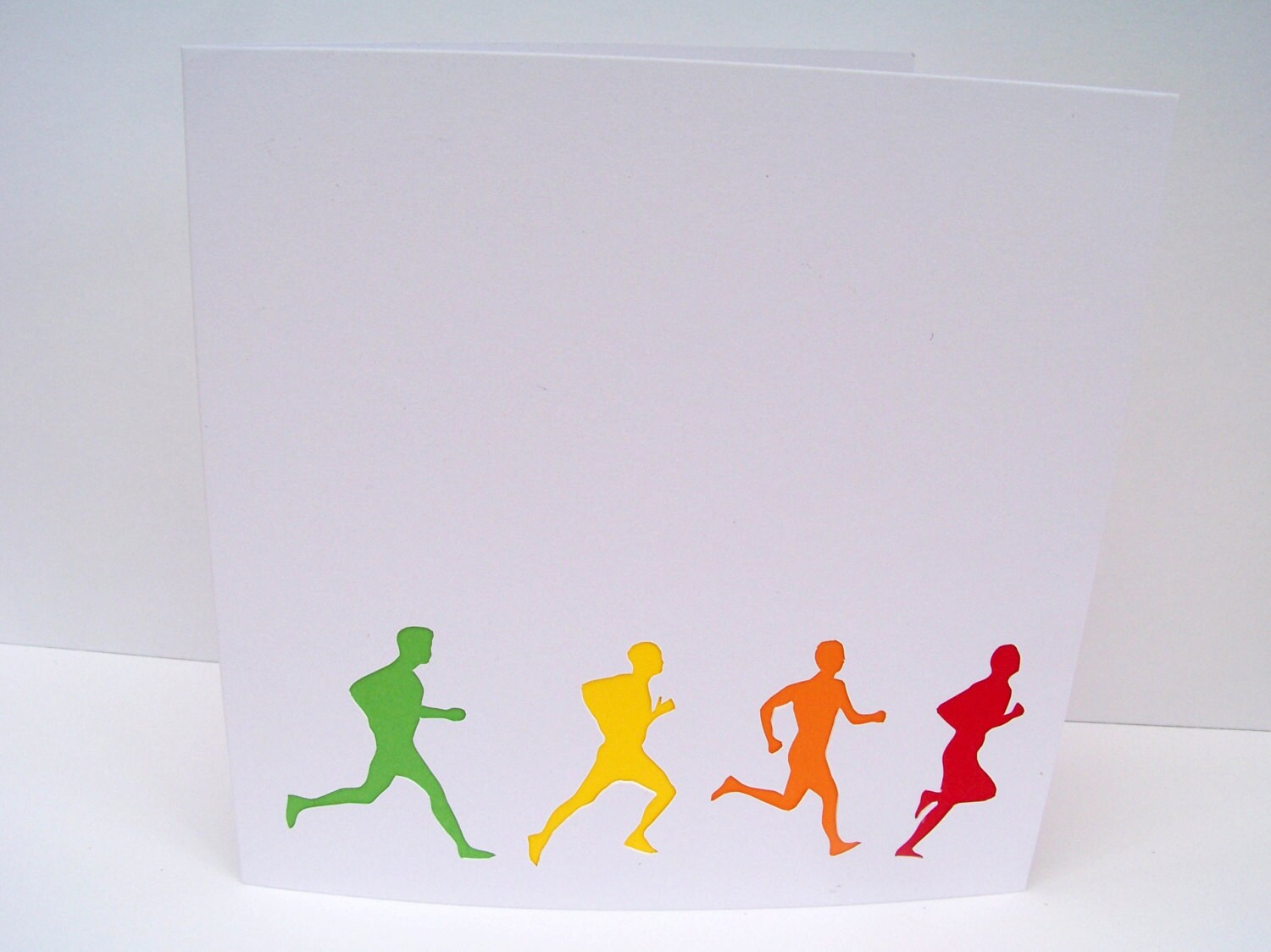 Running Card, Marathon Card, Card for a Runner - Paper Cut - Handmade ...