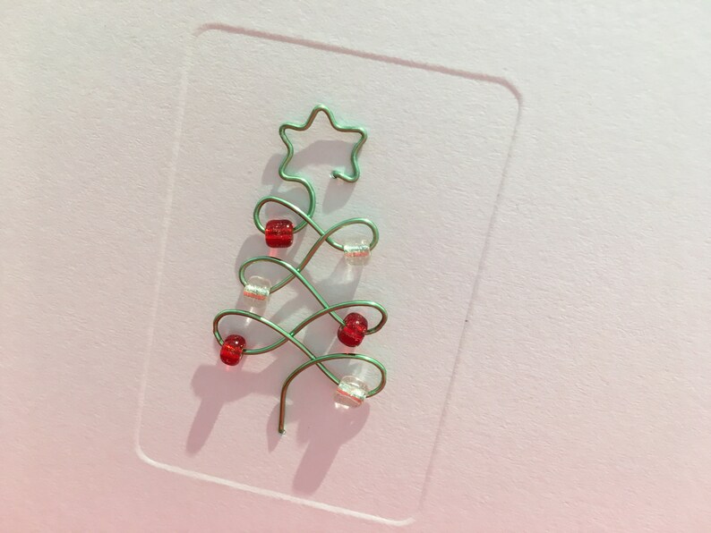 Christmas Tree Christmas Card Handmade Wire Christmas Tree | Etsy