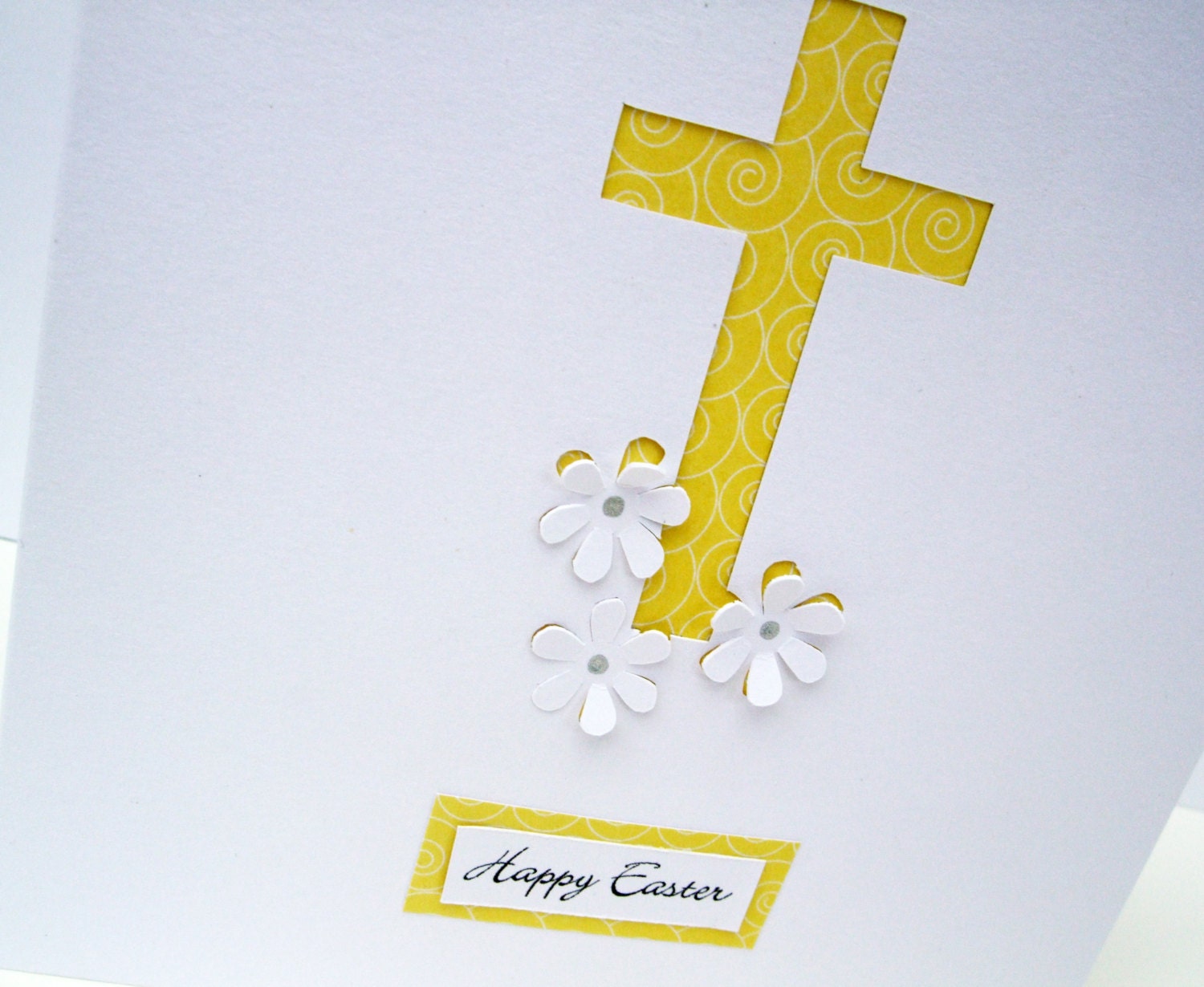 Easter Card Religious Easter Card Easter Cross Paper Cut - Etsy