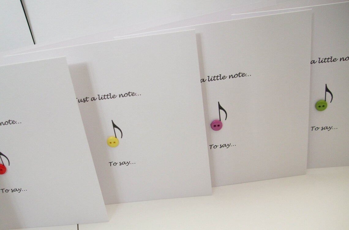Just a Little Note - Blank Note Card - Paper Handmade Greeting Card ...