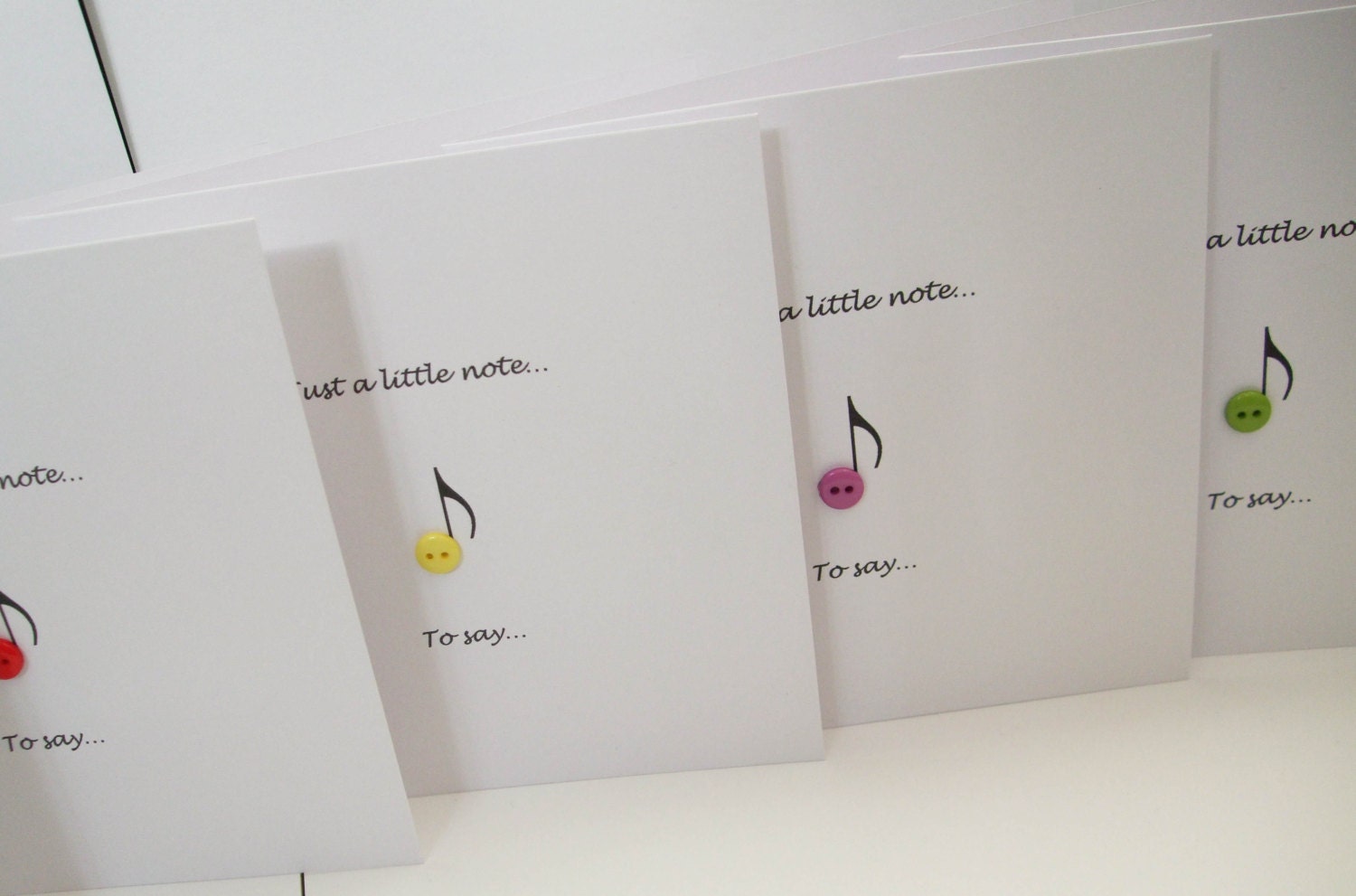 Just a Little Note Blank Note Card Paper Handmade Greeting - Etsy UK