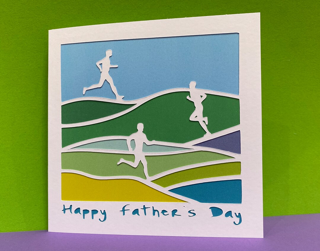 Running Father's Day Card - Personalised - Card for a Runner - Marathon ...