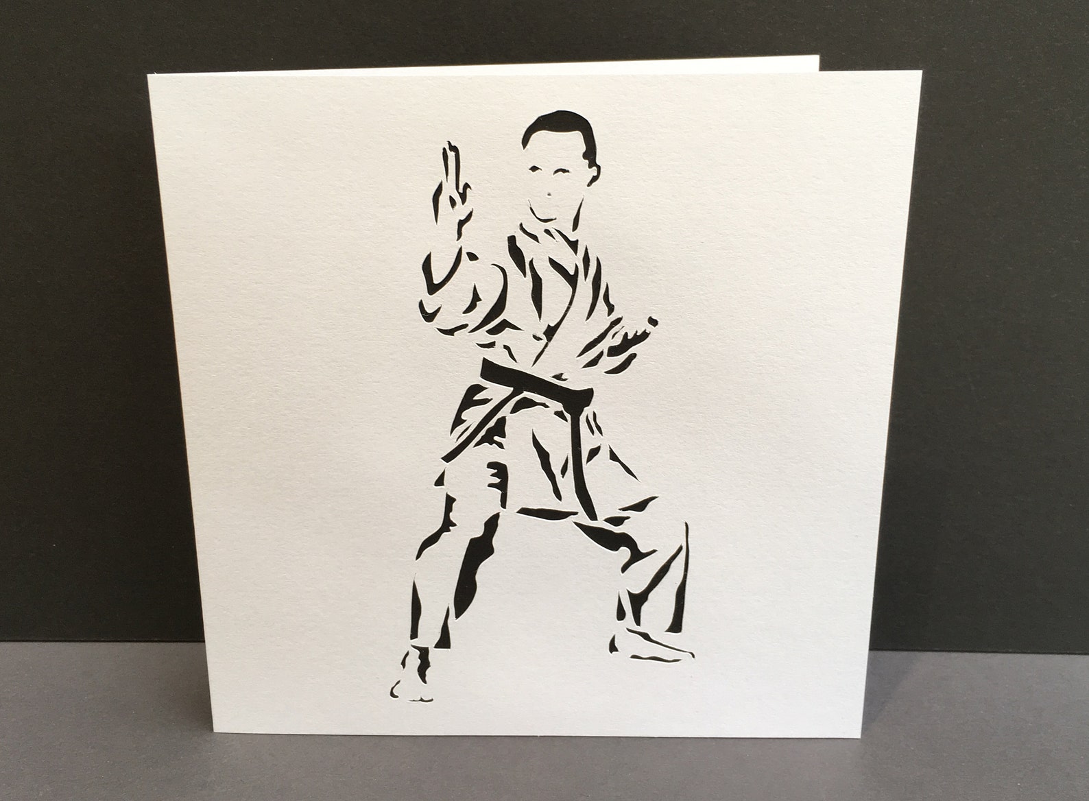 Karate Card Judo Paper Cut Card Handmade Greeting Card - Etsy UK