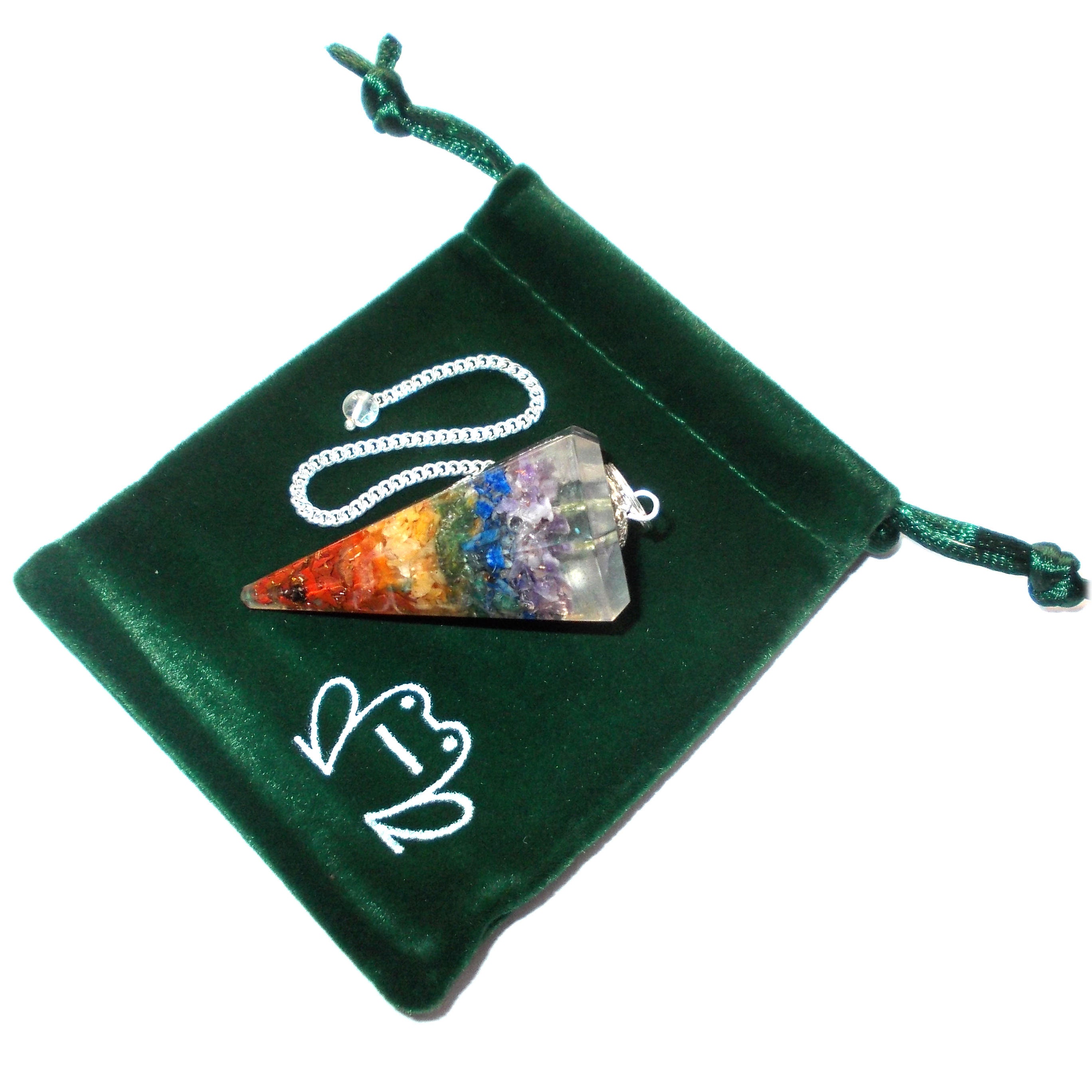 Orgonite Crystal Chips Point Dowsing Pendulum & Keeper Pouch - Etsy