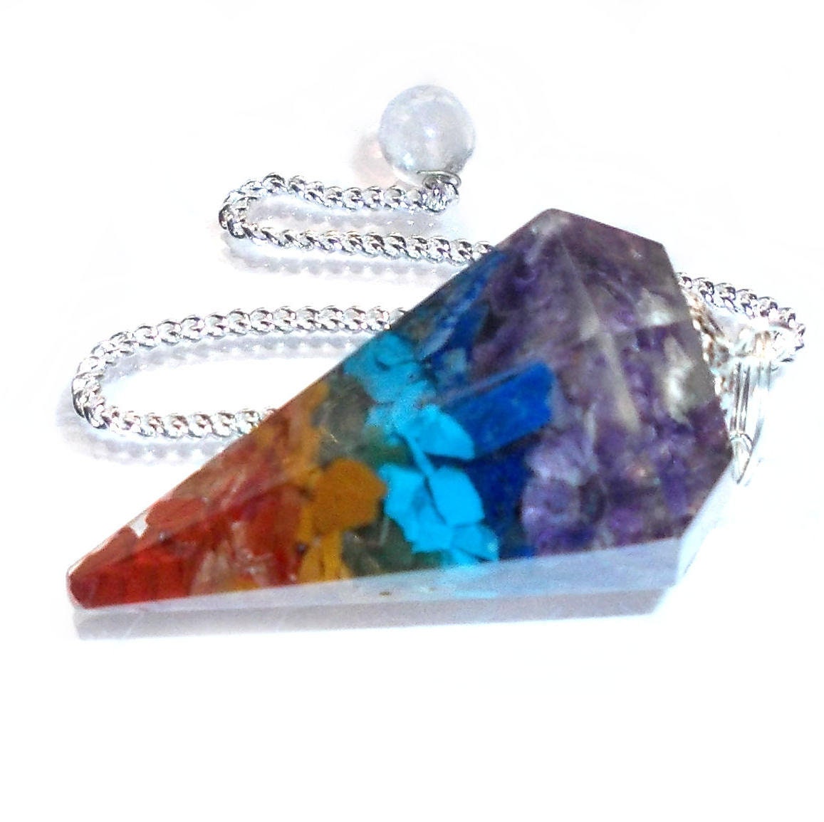 Orgonite Crystal Chips Point Dowsing Pendulum & Keeper Pouch - Etsy