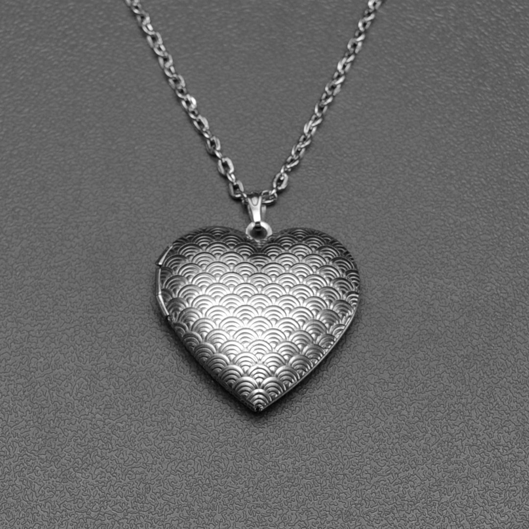 Heart Locket Necklace Stainless Steel Jewellery Blank Jewelry for Your ...