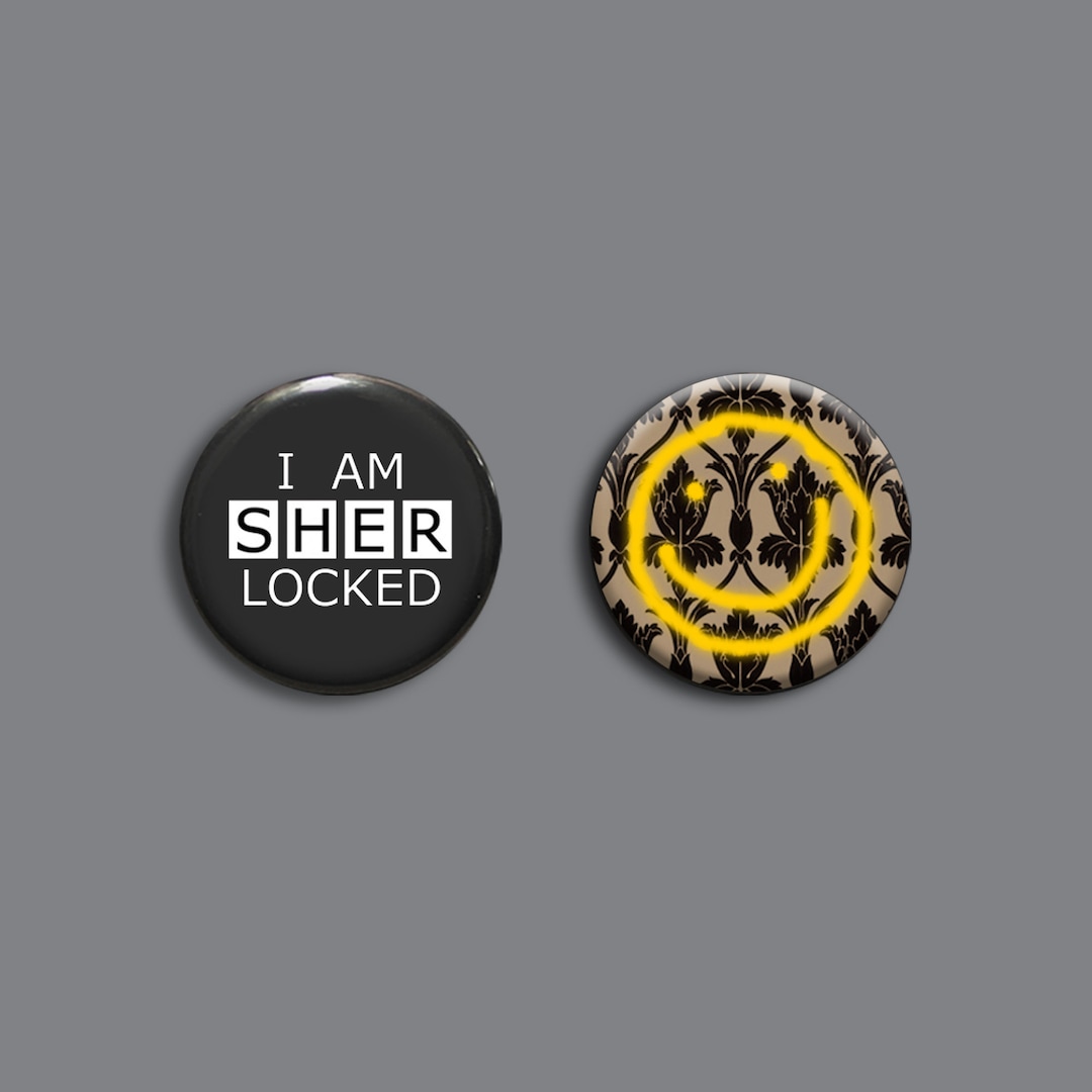 Sherlock Holmes Badges I Am Sherlocked Pins Irene Adler Cosplay Bored ...