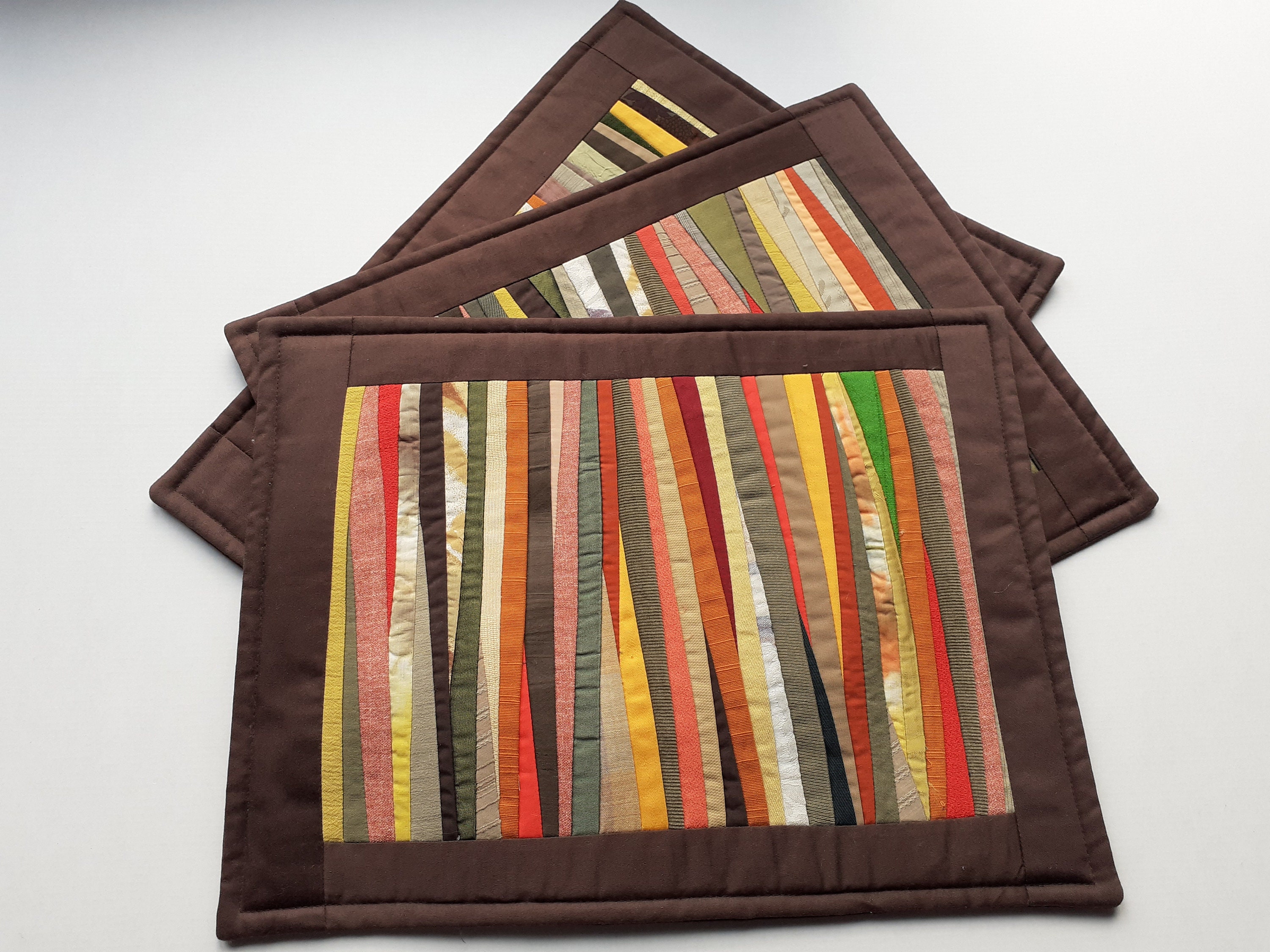 Set of 3 Quilted Place Mats Patchwork Place Mats Table Mats | Etsy