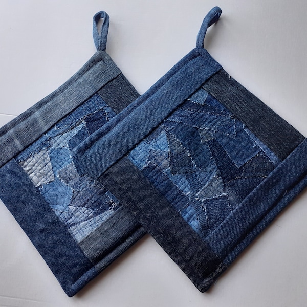 Denim Hot Pads - Etsy