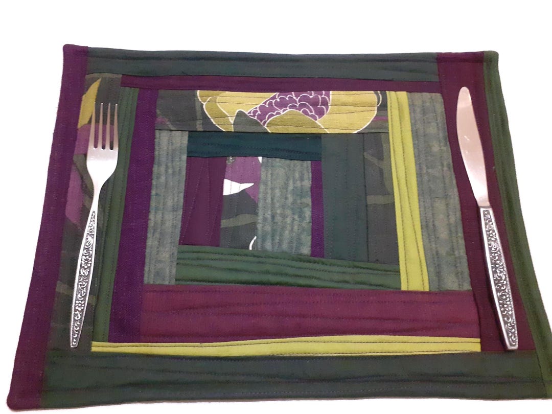 Handmade Quilted Placemats - Set of 5 Patchwork Table Mats - Etsy