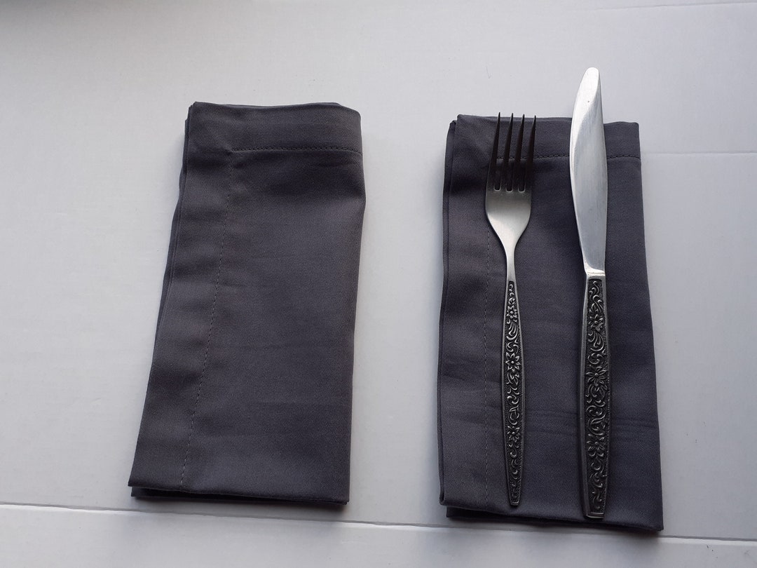 Cotton Napkins Gray Colors Dining Table Set of 2 - Etsy