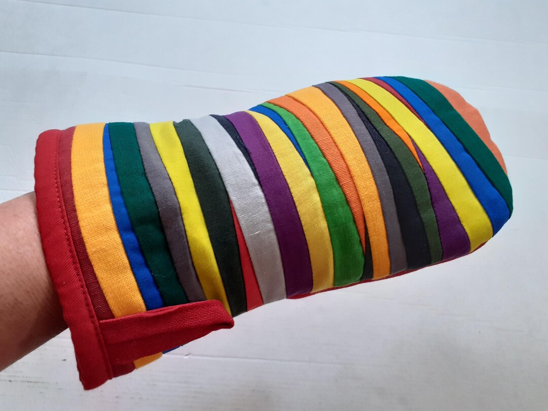 Red Colorful Kitchen Glove Thick Oven Mitt Baking Loves Pot Holder ...