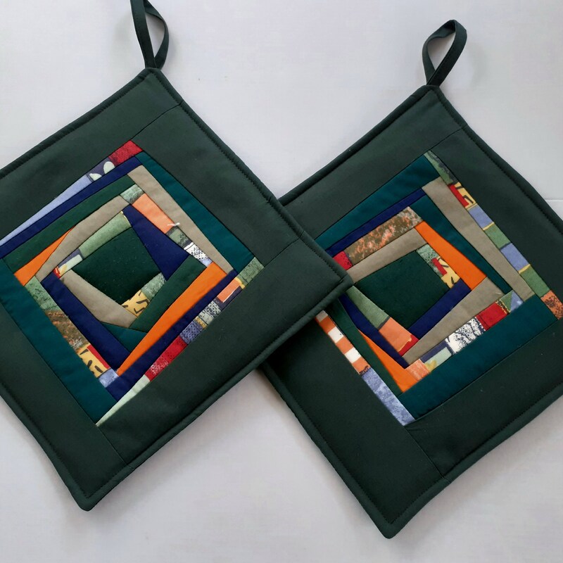 Patchwork Potholders - Etsy