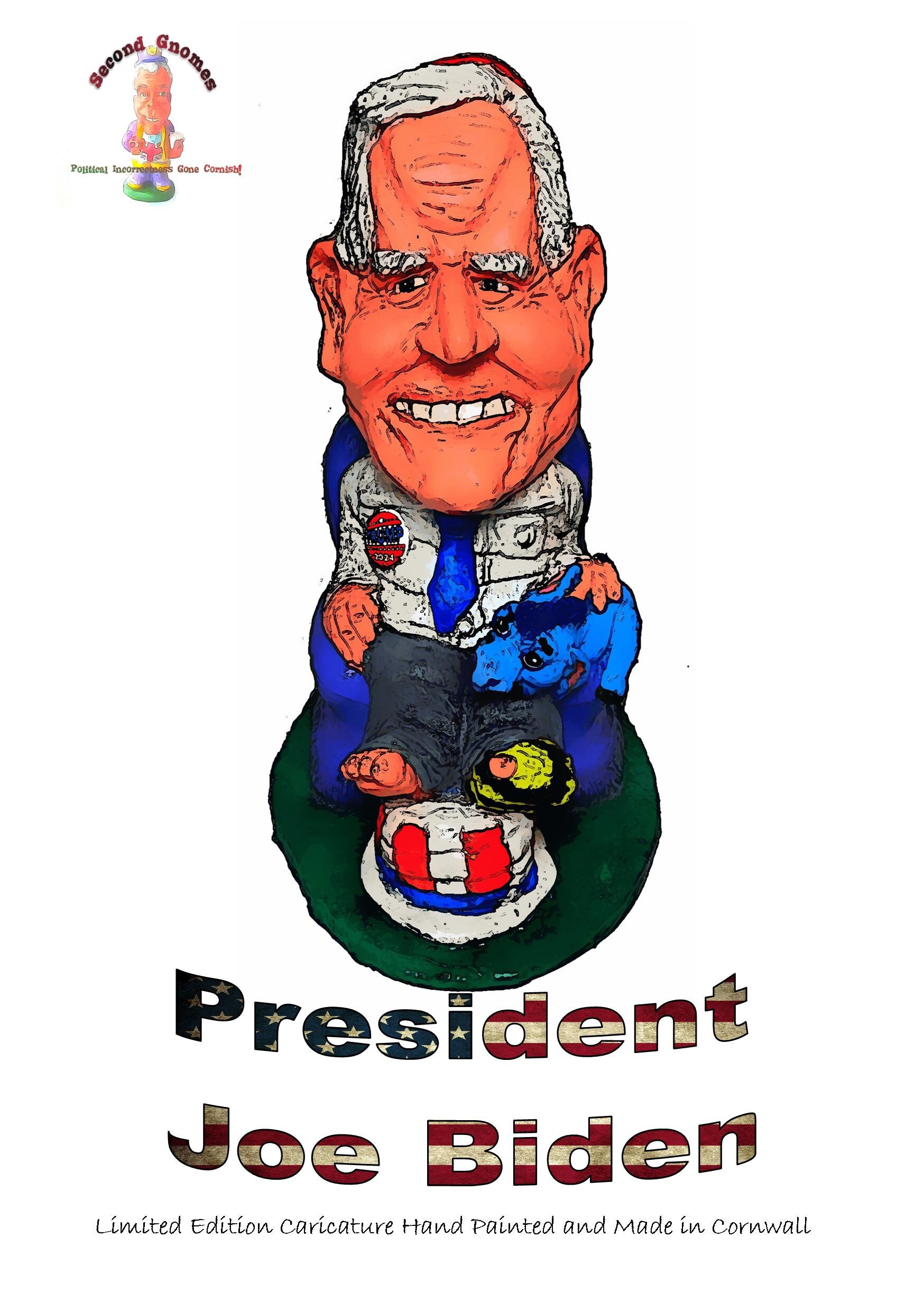President Joe Biden Caricature Garden Gnome Figure boxed, Very Limited ...
