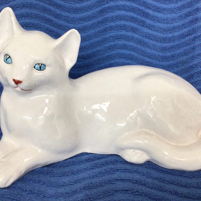Vintage Pair Ceramic Cats - Etsy
