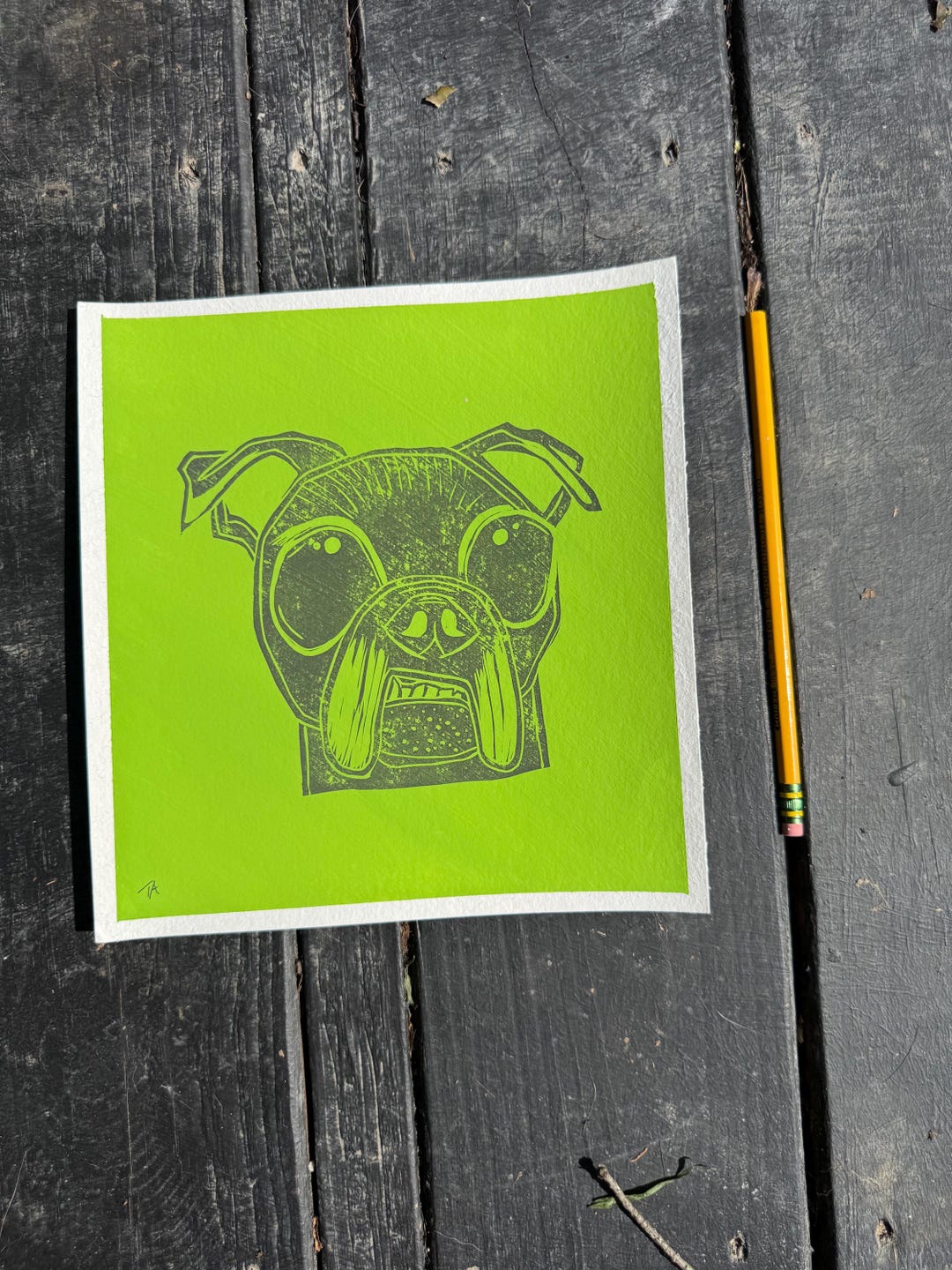 Bug Eyed Dog Print - Etsy