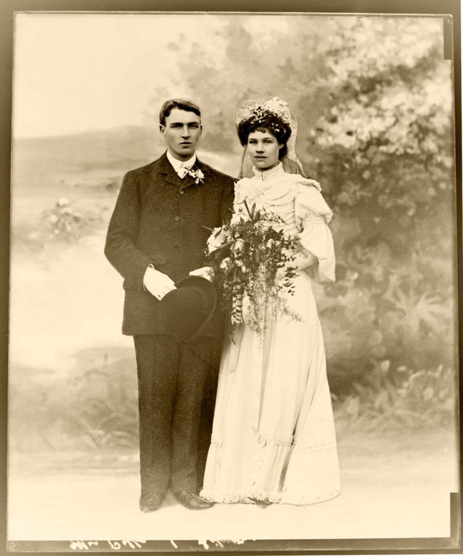Vintage Wedding Couple Digital Image From C 1900 - - Etsy