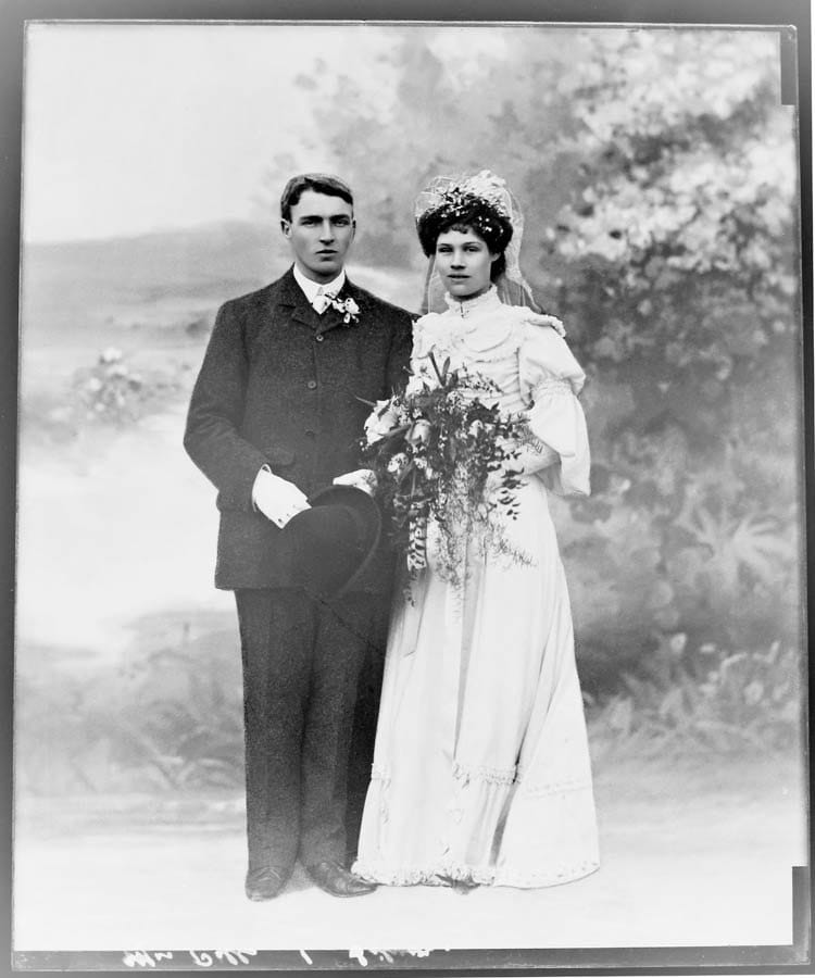 Vintage Wedding Couple Digital Image From C 1900 - - Etsy