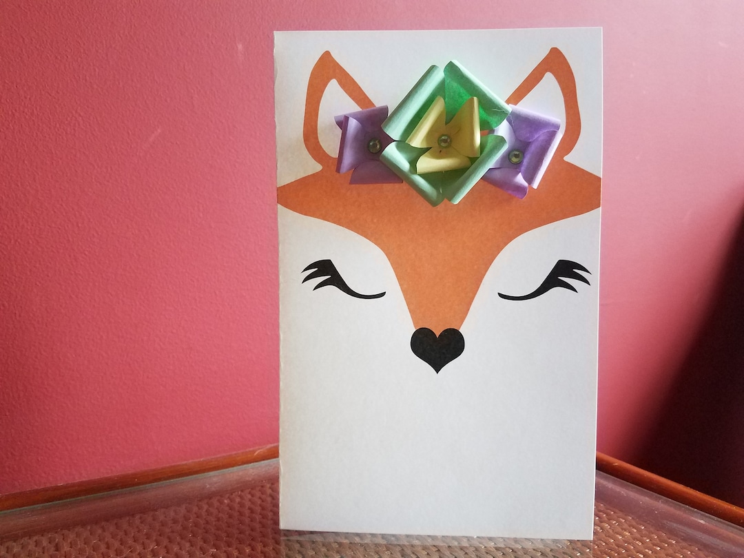 Fancy Fox Card - Etsy
