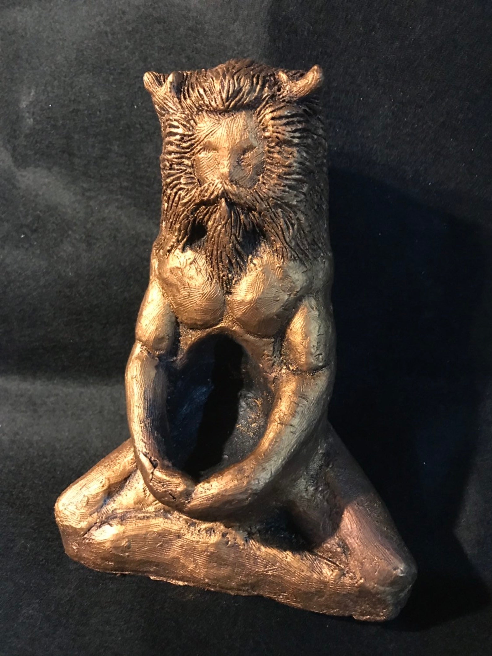 Large male deity statue for pagan altar recessed tummy for | Etsy