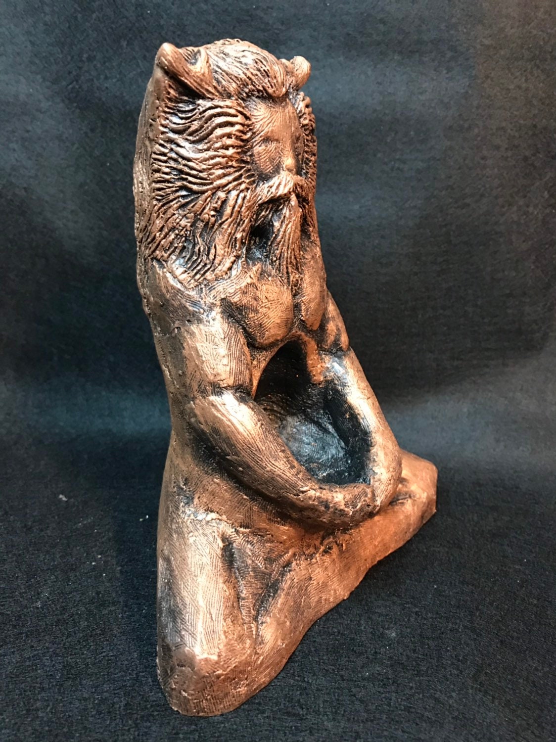 Large male deity statue for pagan altar bronze/copper | Etsy