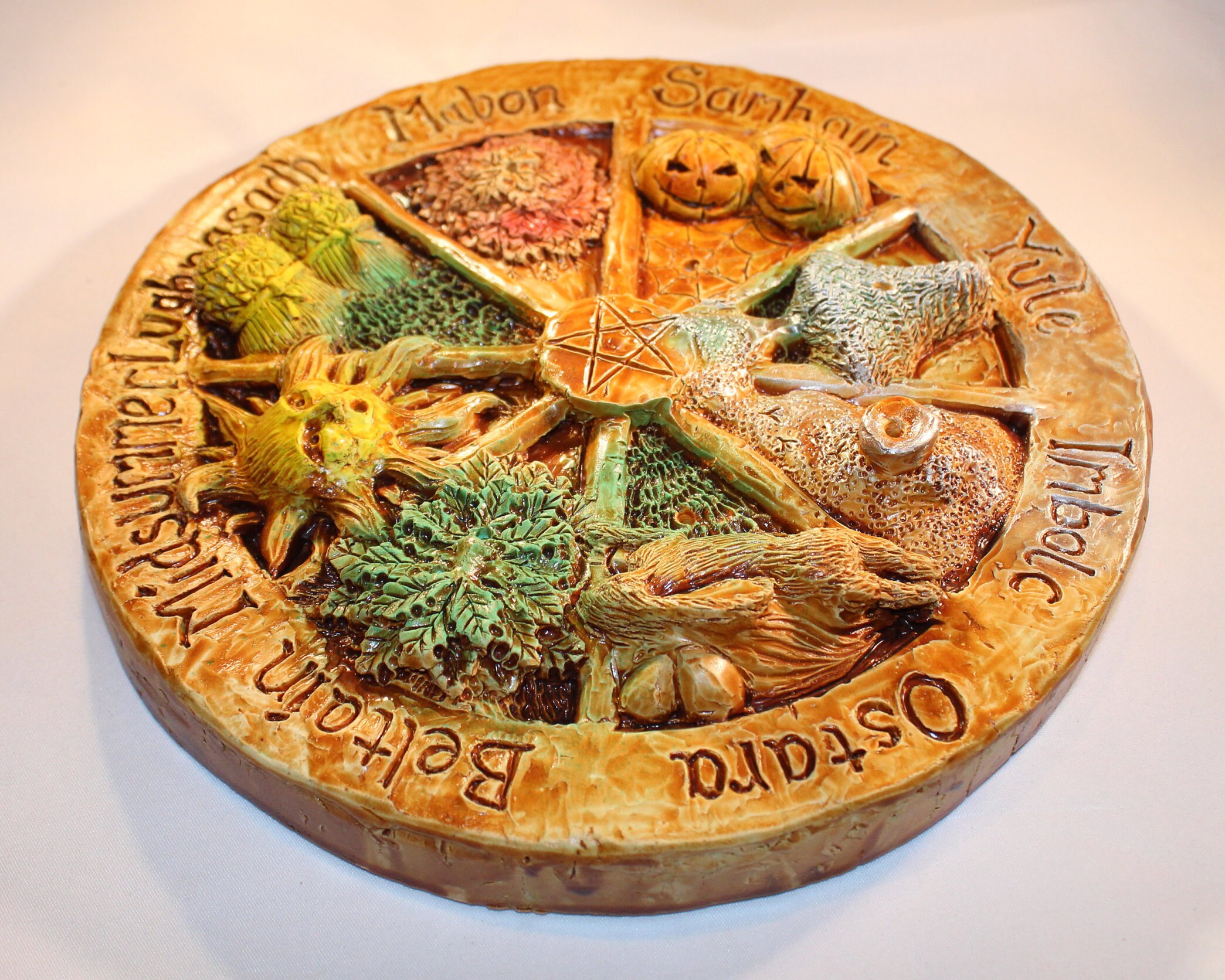 Wheel of the Year Incense Stick Holder Pagan Wiccan - Etsy UK