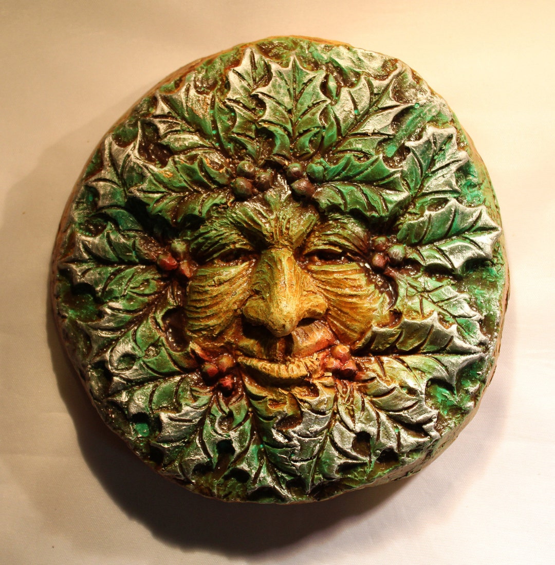 Winter Green Man Plaque. Seasons of the Year Yule Imbolc 1 - Etsy UK