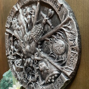 Witch Wheel of the Year Wall Plaque in Silver Coloured Finish - Etsy