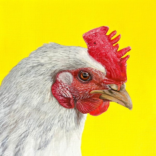 Chicken Paintings - Etsy UK